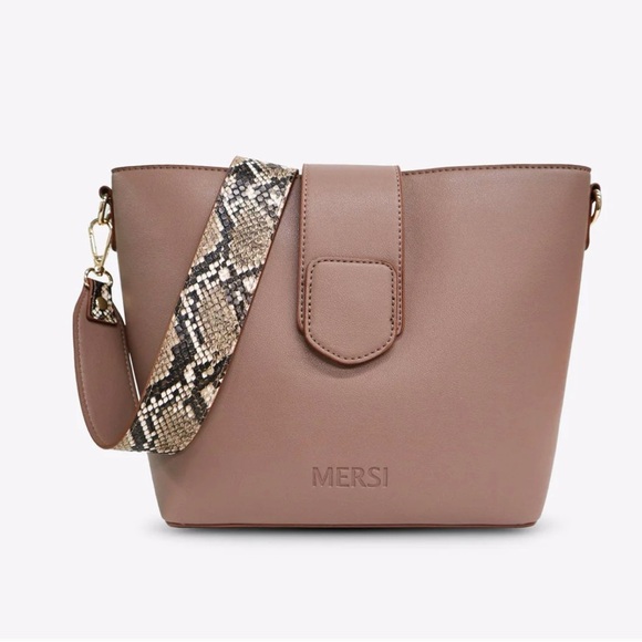 Mersi | Bags | Mersi Isabel Bucket Rosewood Bag Vegan Leather New ...
